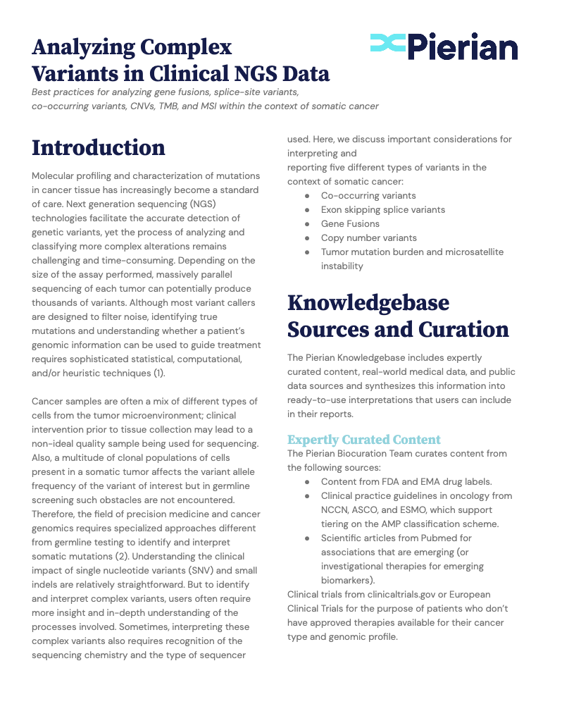 Analyzing Complex Variants in Clinical NGS Data